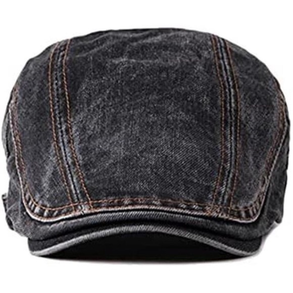 Accessories | Unisex Denim Newsboy Hats Black Distressed Denim | Poshmark
